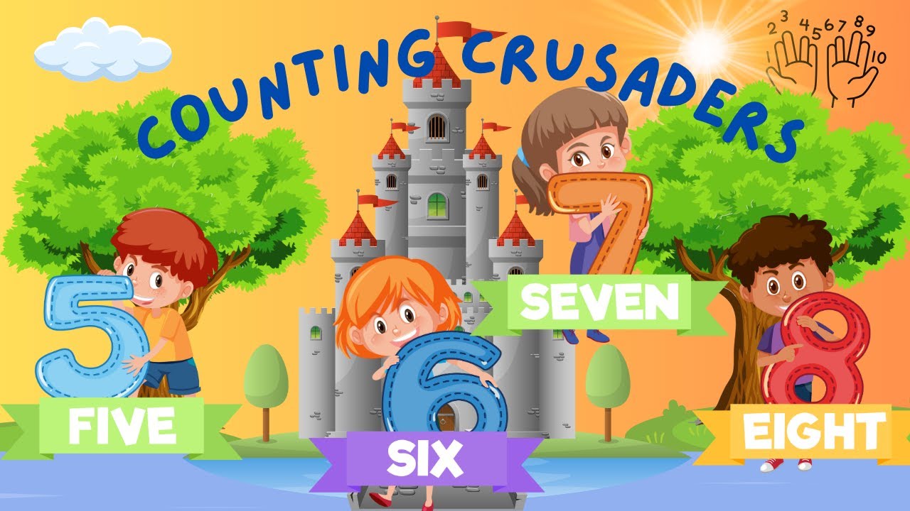 Learning video for kids| Counting Crusaders 5, 6, 7 & 8 Math Magic in ...