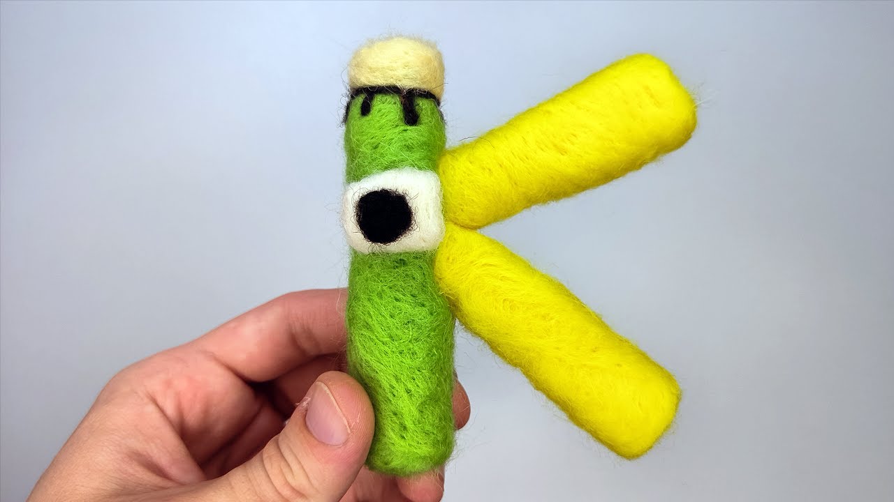 ASMR Greek Alphabet Lore K (Kappa) Needlefelt Wool Art - YouTube