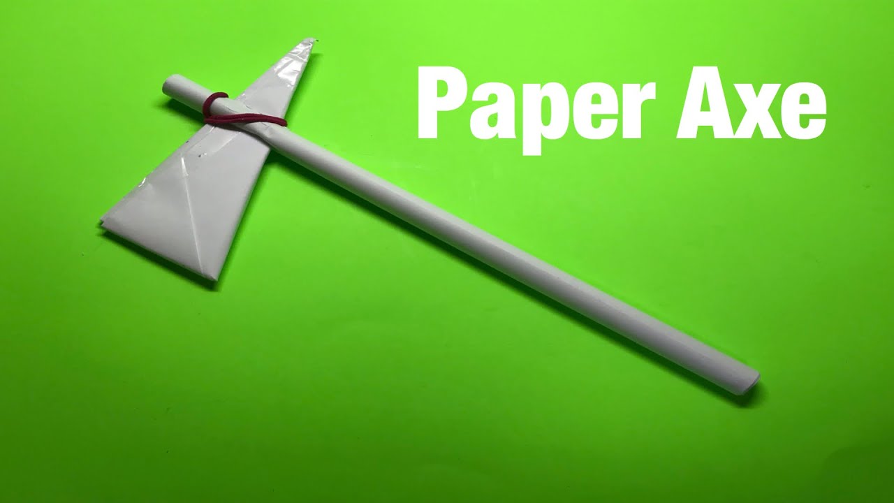 How To Make A Paper Axe ( Origami Art ) - YouTube