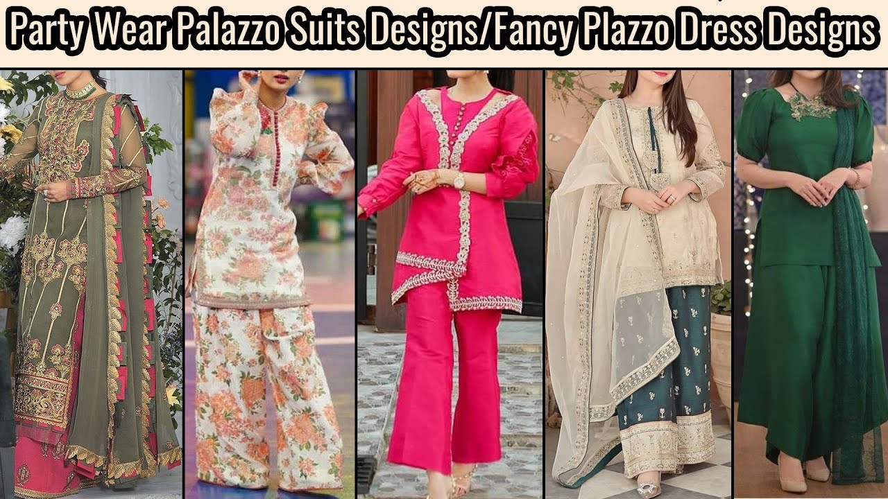 Fancy Palazzo Suits Designs || Partywear Palazzo Suits Designs ...