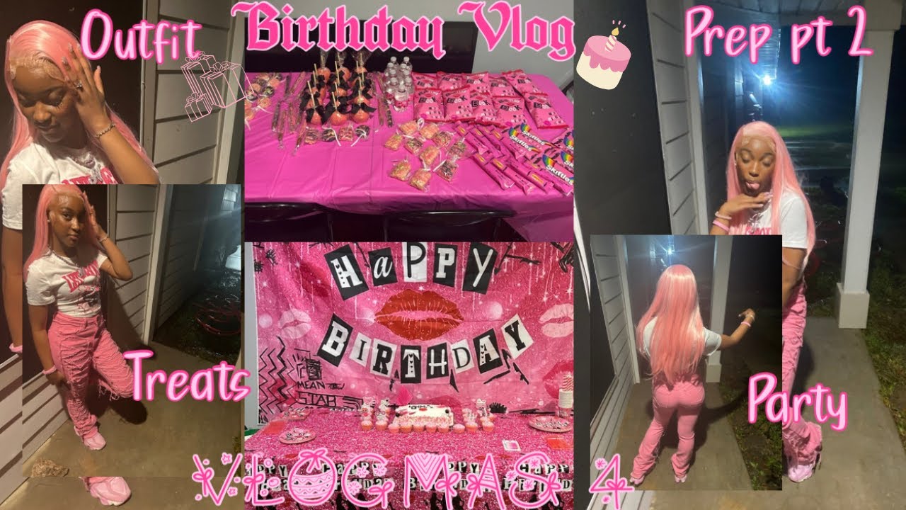 Vlogmas 4 🎀🎄 | Birthday Vlog Birthday prep part 2 , outfit, treats , friends, party , etc - YouTube