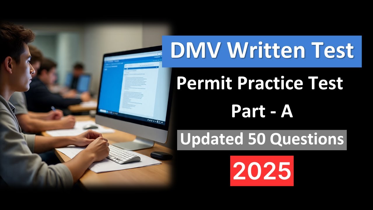 DMV Written Test 2025 | 50 Real Permit Practice Questions and Answers ...
