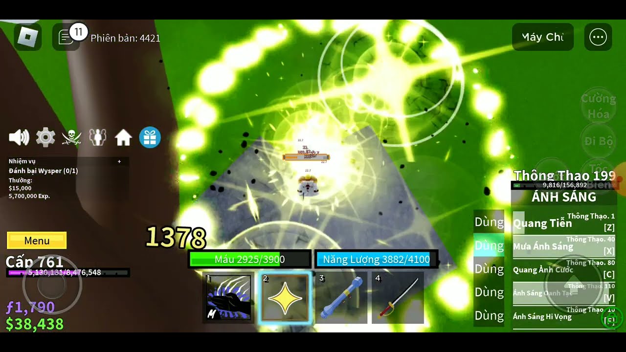 Đánh Wysper trong Blox Fruits - YouTube