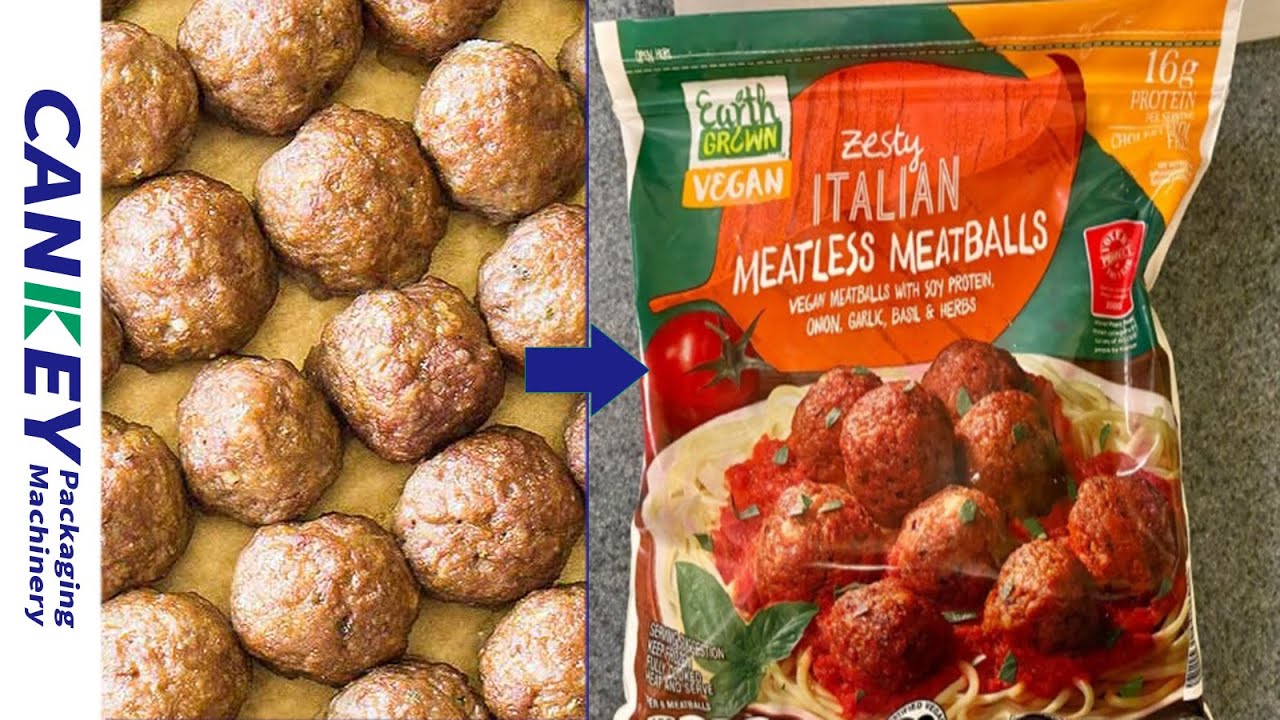Frozen MeatBall Packaging Machine - YouTube