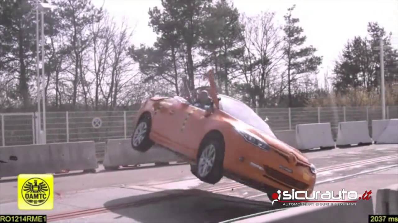 Renault Megane CC - ADAC Rollover crash test - YouTube