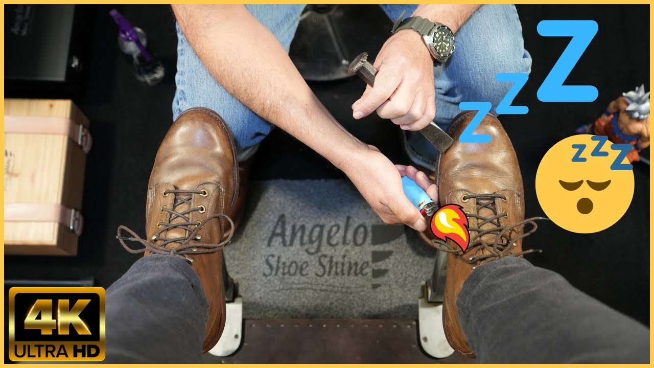 Helping You Sleep One Shine at a Time! | Angelo Shoe Shine ASMR - YouTube
