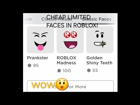 HOW TO GET CHEAP LIMITED FACES IN ROBLOX! (VERY CHEAP) - YouTube