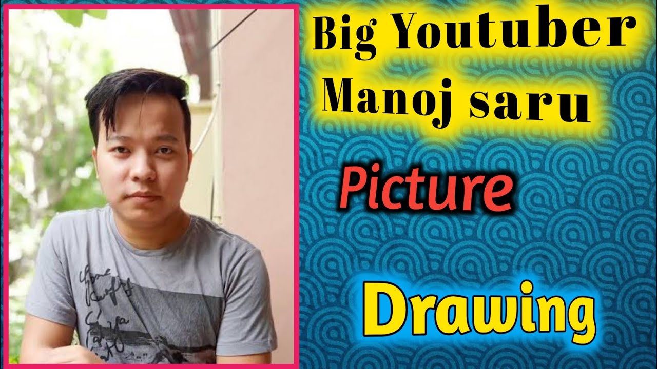Drawing for Manoj saru 🥰🥰Big youtuber manoj saru drawing #dropicture # ...