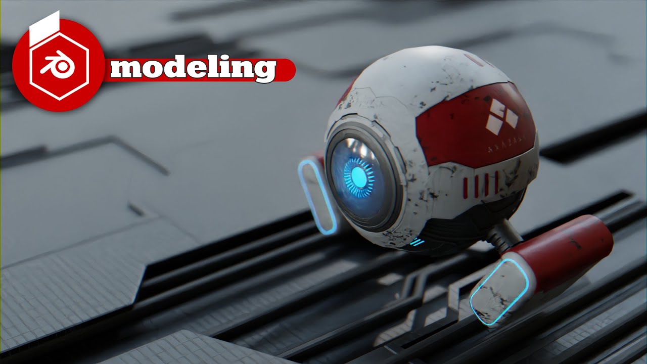Blender sci fi drone modeling tutorial free download - YouTube