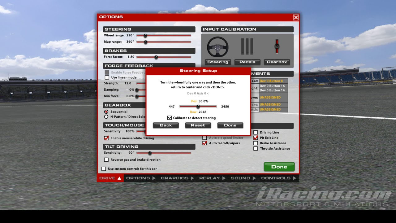 iracing wheel calibration - YouTube