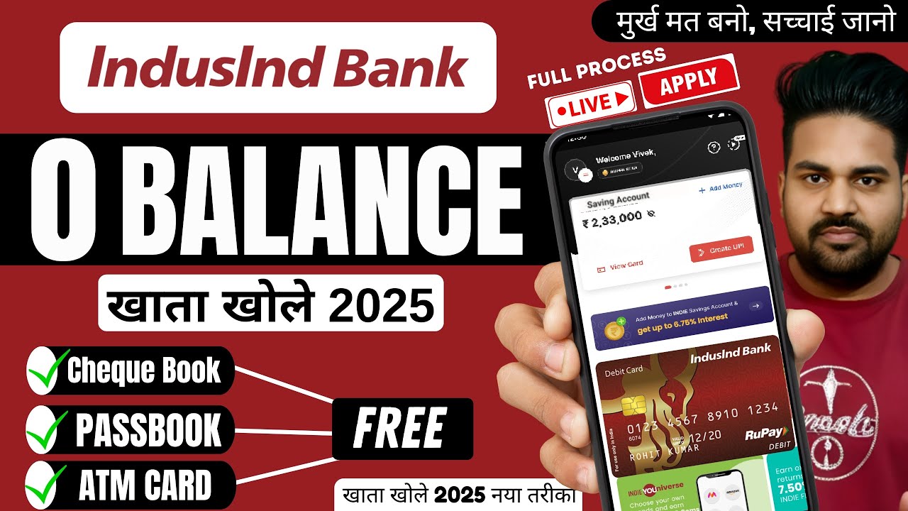 IndusInd Bank Zero Balance Account Opening Online | IndusInd Bank ...