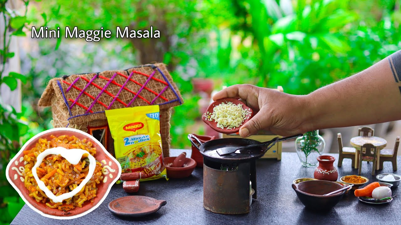 Mini Masala Maggi || Love to cook miniature food || Mini mother's ...
