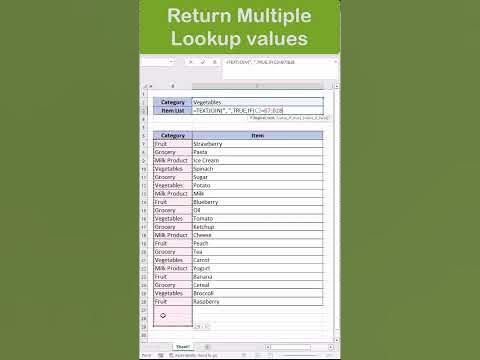 Excel Trick: Find Multiple Match Values with TEXTJOIN and IF formula #shorts - YouTube
