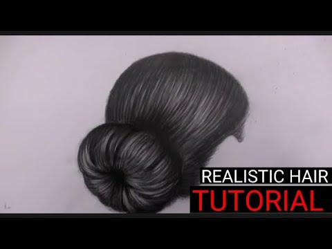 HOW TO DRAW REALISTIC HAIR/TUTORIAL step by step for beginners - YouTube