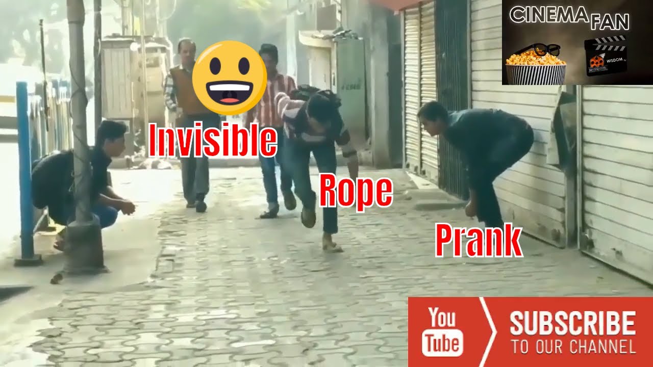 Invisible Rope Prank||public prank||strange prank||strange person - YouTube