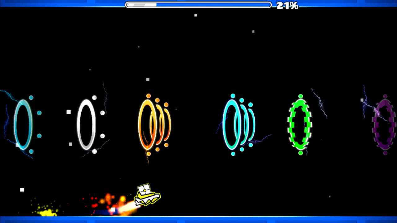 Geometry dash Portal's particles (like it?) - YouTube