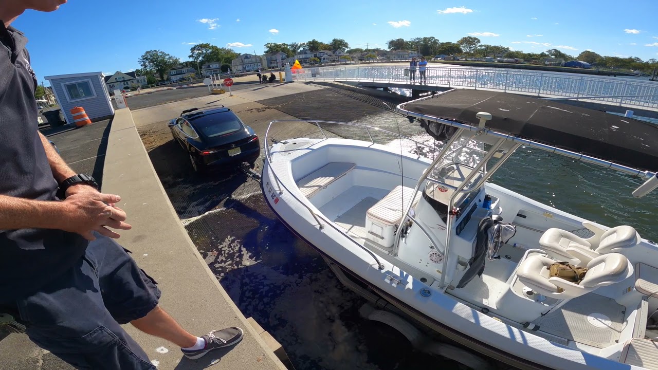 Tesla Model 3 Big Boat Launch Shark River Nj - YouTube