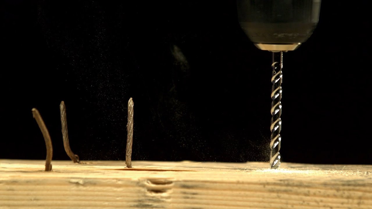 Free Slow Motion Footage: Drilling Into Old Wood - YouTube