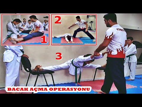 Üç Özel Sıfır Bacak Açma Esnetme Operasyonu - İki Sandalye Arasında havada Bacağımızı Açtık