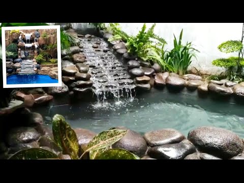 Kolam koi Natural & Relief air terjun.... - YouTube