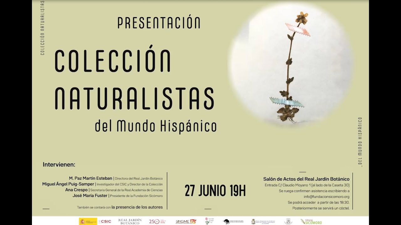 Presentación Colección «Naturalistas del Mundo Hispánico» en el Real ...