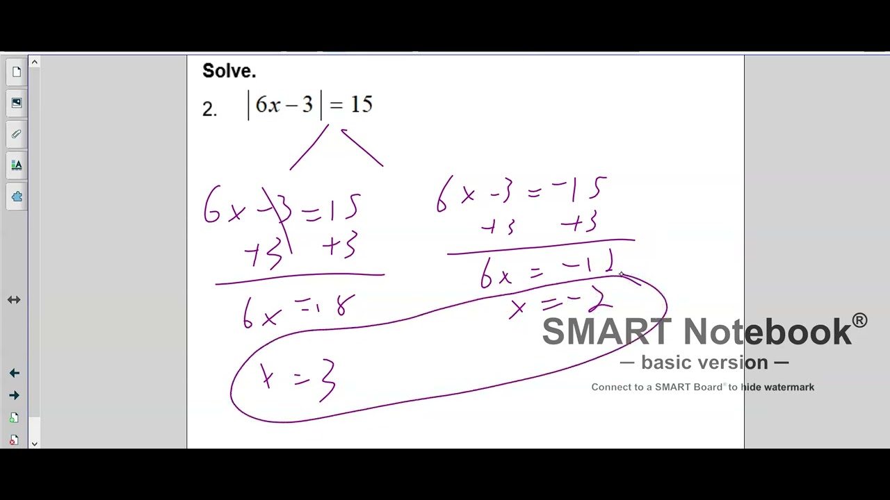 alg 2 1 4 notes abs value - YouTube