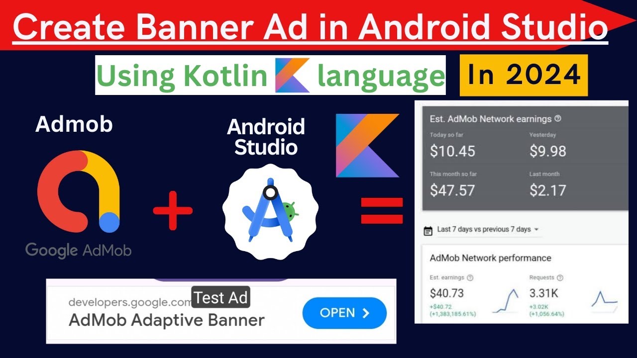 Banner Ads in Android Studio using Kotlin || 2024 || Banner Ads ...