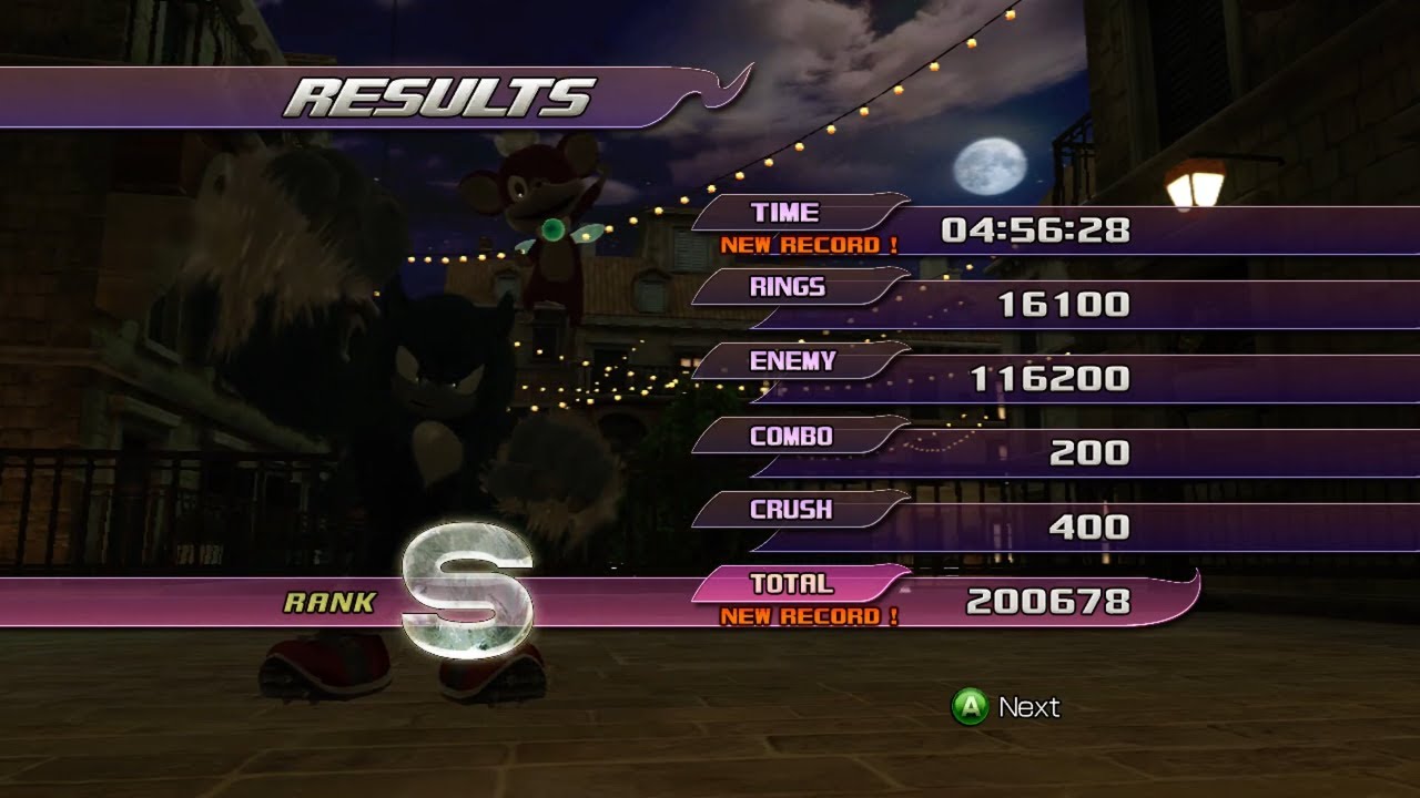 Sonic Unleashed: Spagonia Night Rooftop Run Act 2 DLC [S rank] [Series ...
