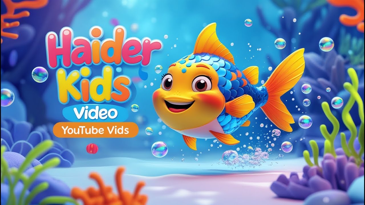 Funky Fishy Dance | Colorful Fish Song for Kids | Haider Kids - YouTube