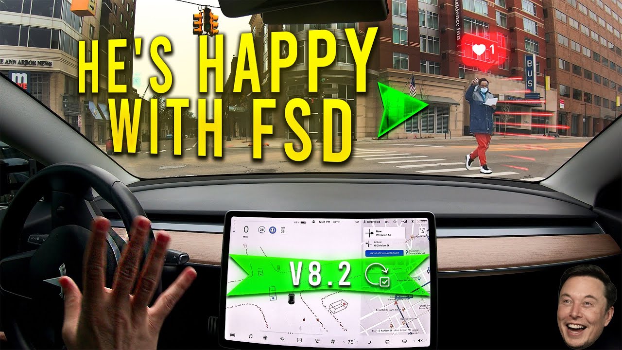 FSD Beta Gets Updated With V8.2 Software - First Impressions Downtown ...