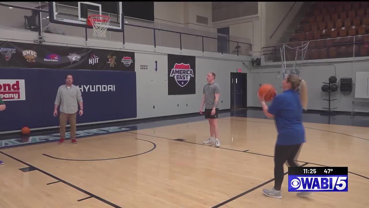 Special Olympics Maine holds Free-Throw-A-Thon fundraiser - YouTube