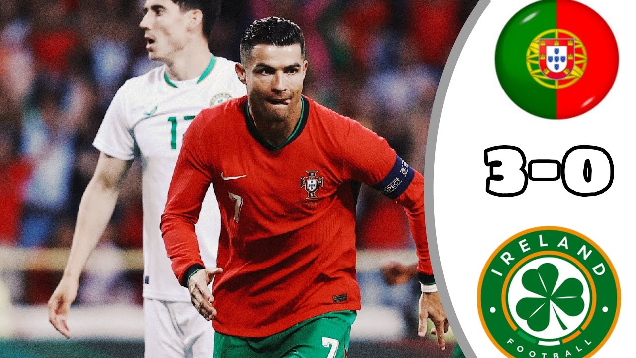 Portugal Vs Ireland | 3-0 | Highlights & All Goals | Ronaldo 2 Goals 🔥 ...