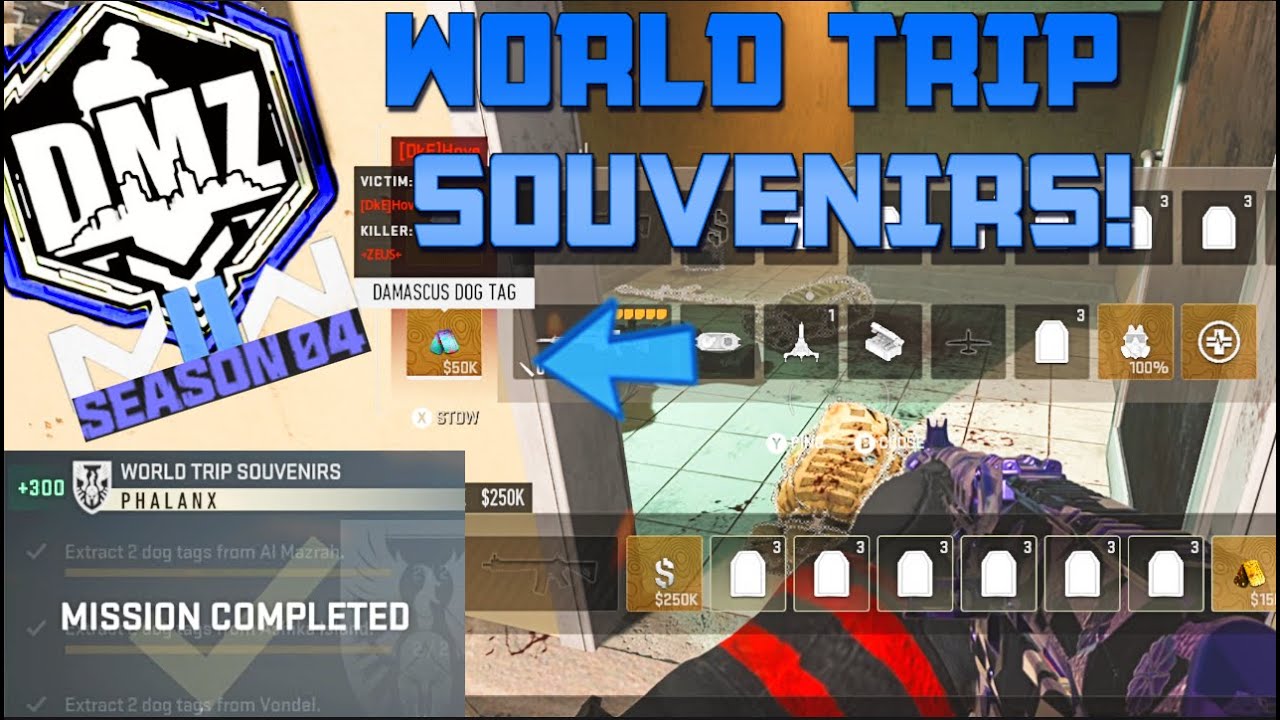 MW2 DMZ "WORLD TRIP SOUVENIRS" EXTRACT 2 DOG TAGS FORM ASHIKA ISLAND ...