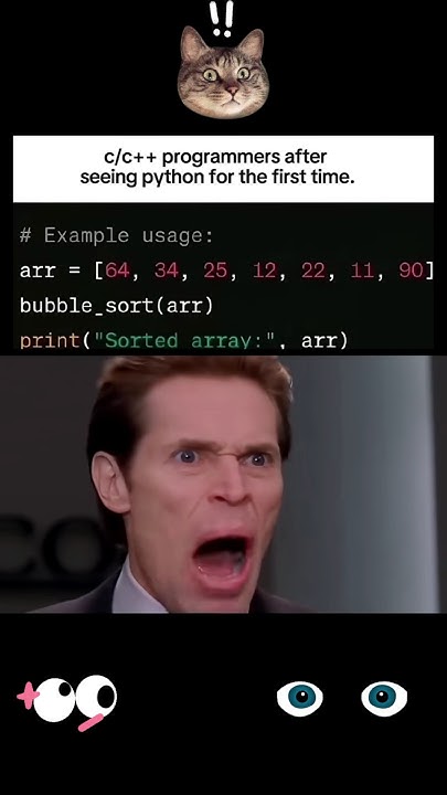 C / C++ programmers after seeing Python for the first time #shorts #shortvideo #coding # ...