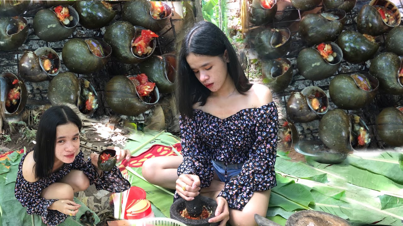 Grilled snails with fish sauce/ LyTa Nature - YouTube