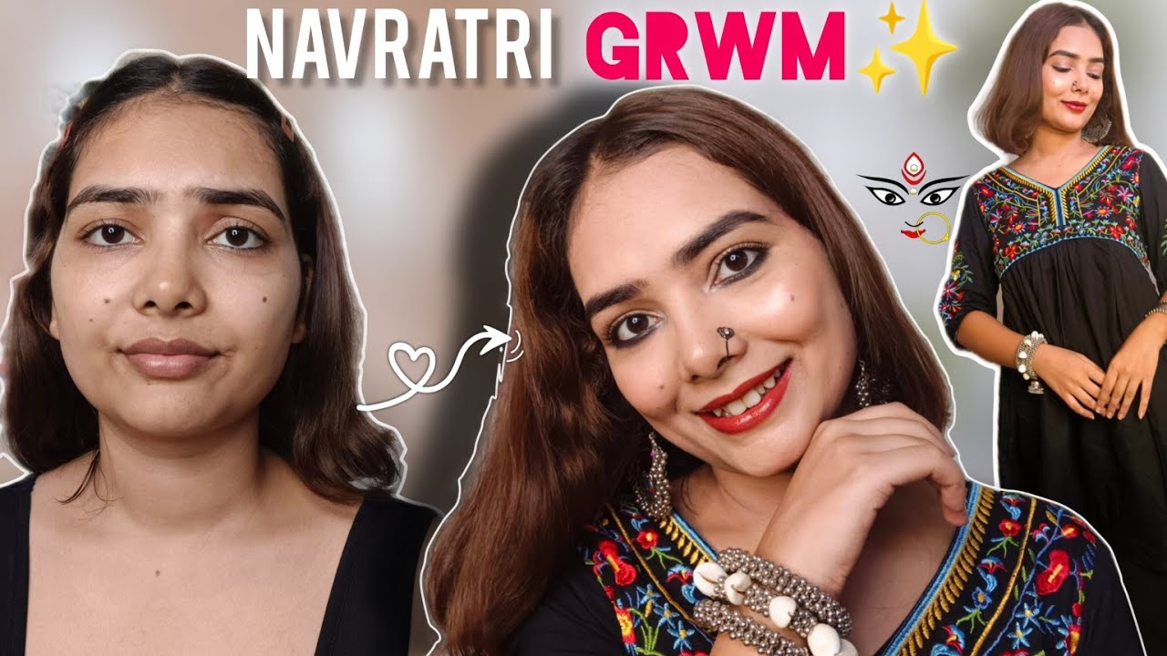 Going to do graba for the 1st time?😱🥹 GRWM for Navratri / Garba Party 😍 ...