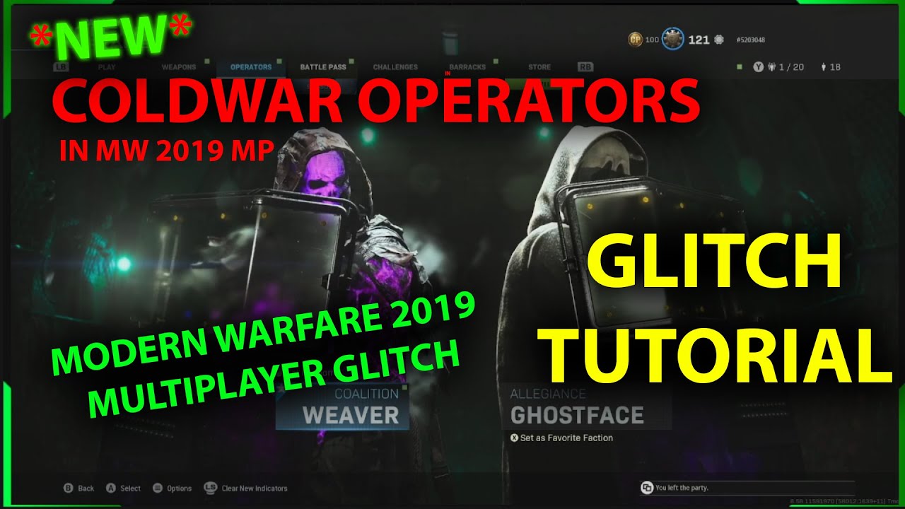 coldwar operators in modern warfare 2019 glitch turotial, how to get ...