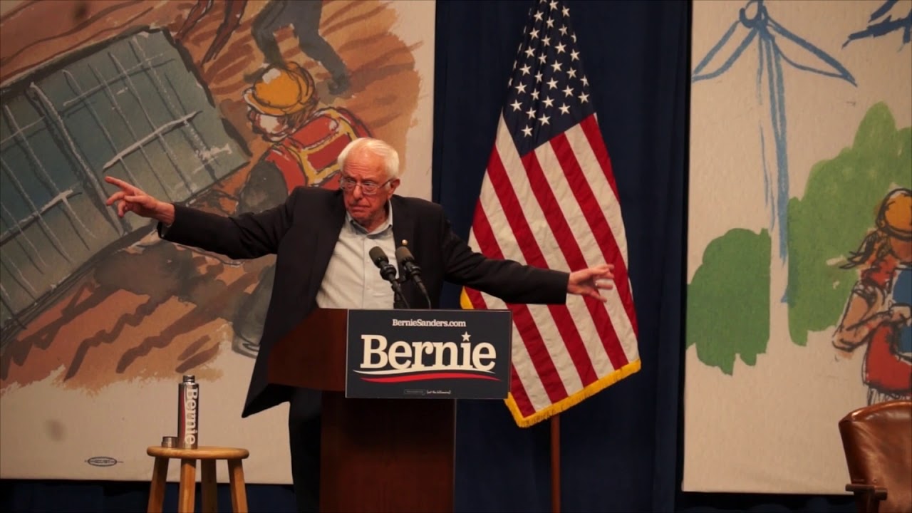 Bernie Sanders at Drake University responding to the Climate Crisis ...