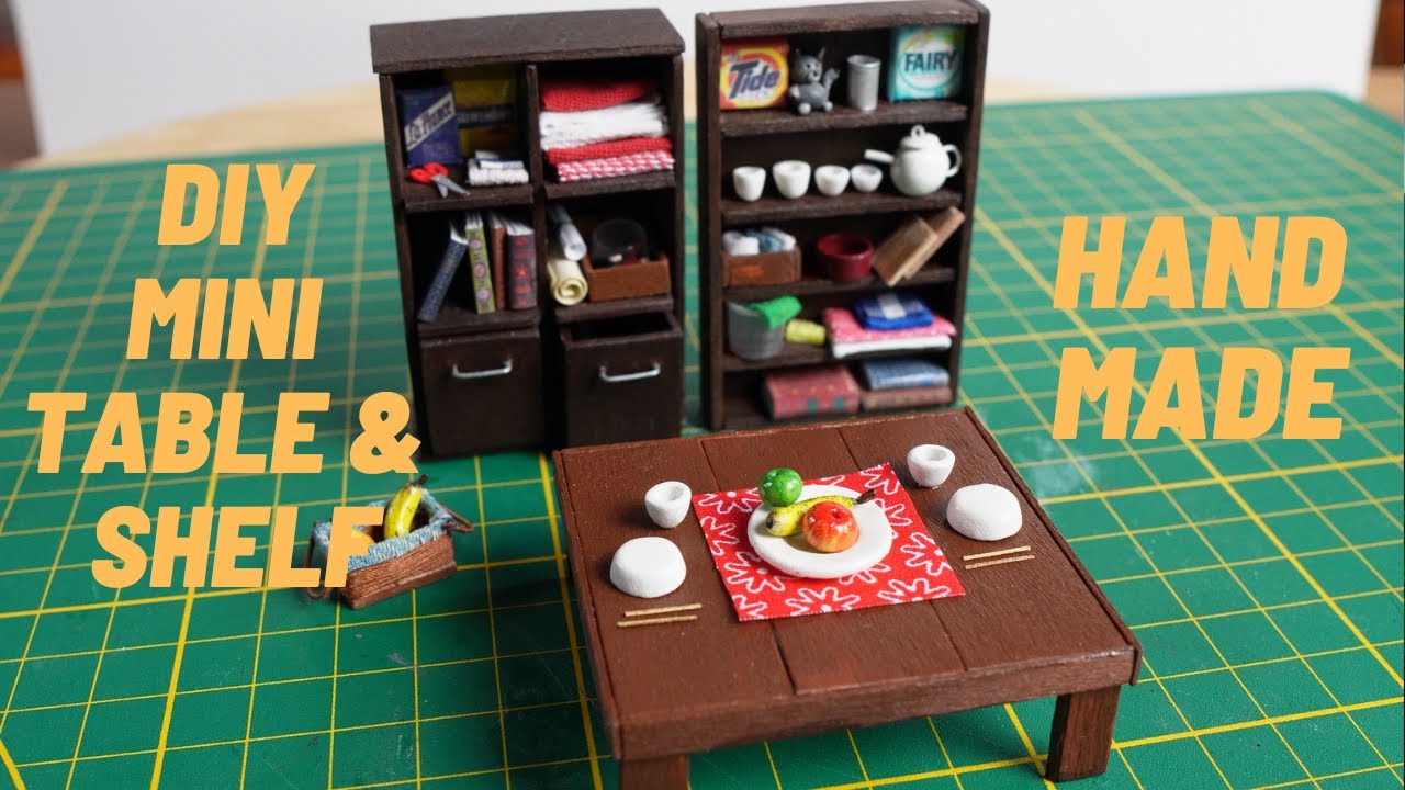 Miniature Table & Cabinet II | DIY | handcrafted - YouTube