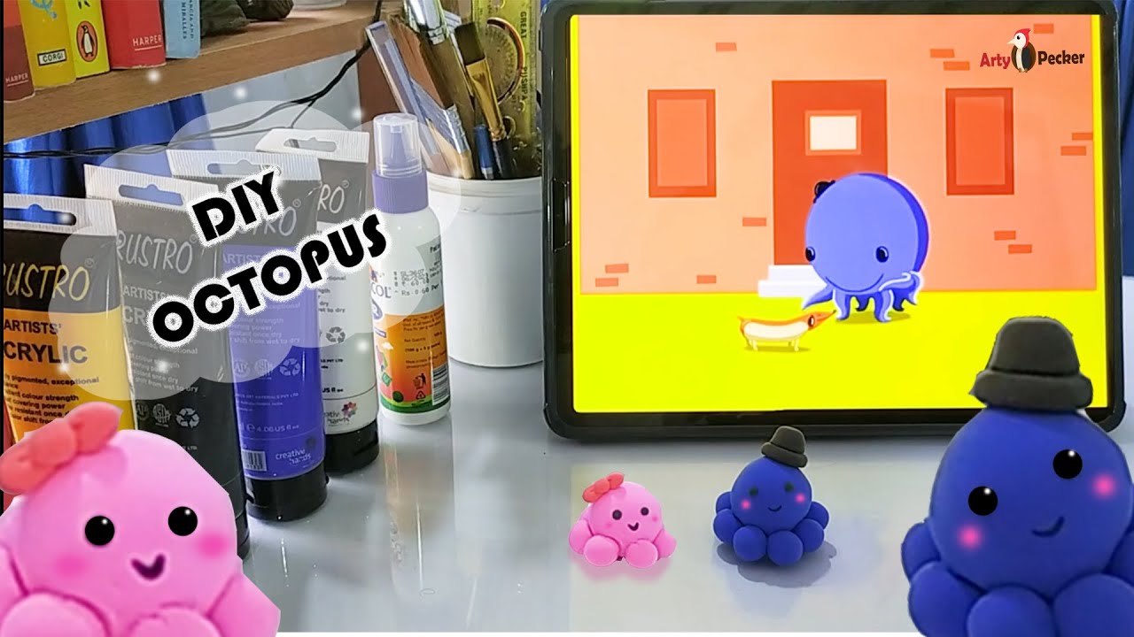 DIY Easy Clay Octopus - YouTube