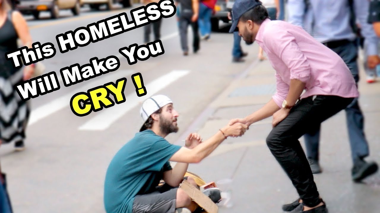 Saying "I LOVE YOU" To A Homeless **emotional** - YouTube