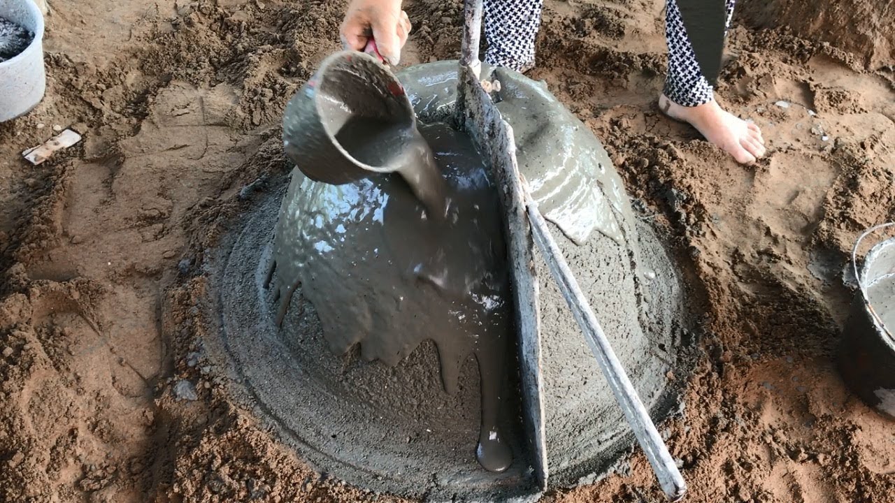 Primitive Technology Building Concrete Easy - Make A Very Easy Concrete ...