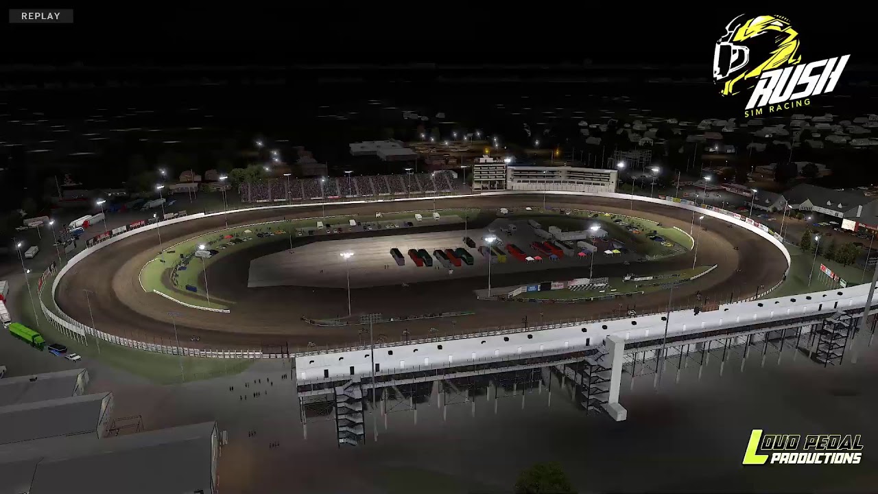 Rush Sim Racing Midget Super League at Knoxville - YouTube