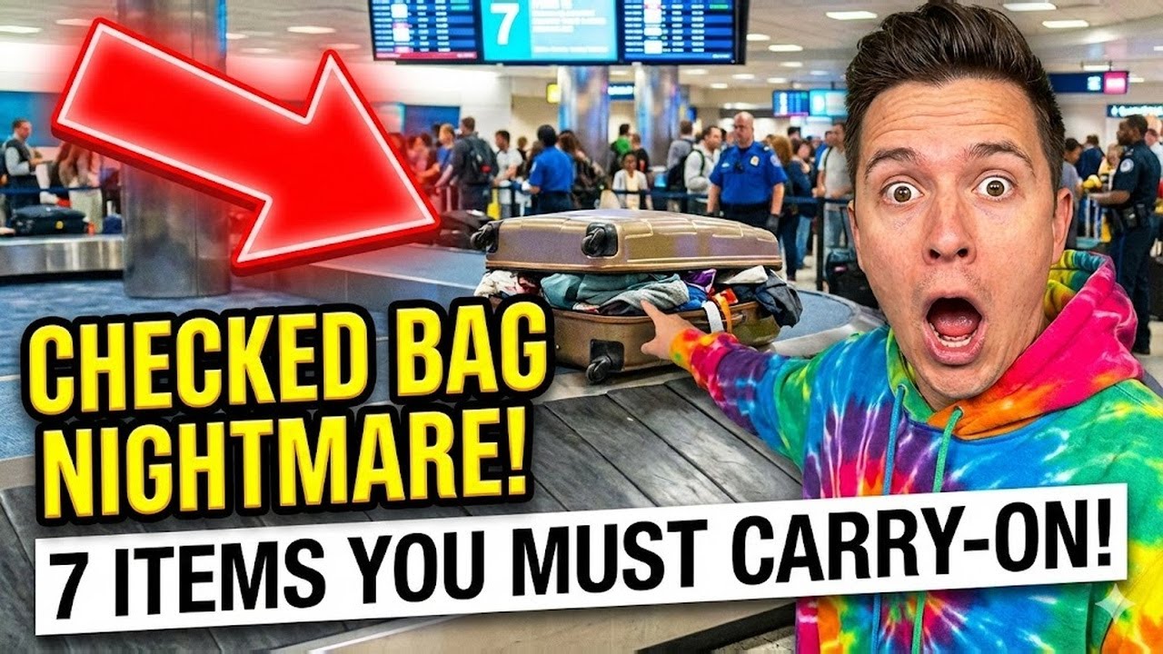 Checked Bag Nightmare： 7 Items You Must Keep With You - YouTube