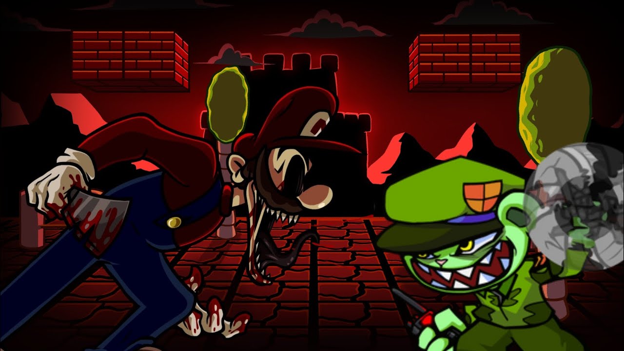 FNF Mashup (Triggered X It's A Me V2) Mario.Exe X Flippy - YouTube