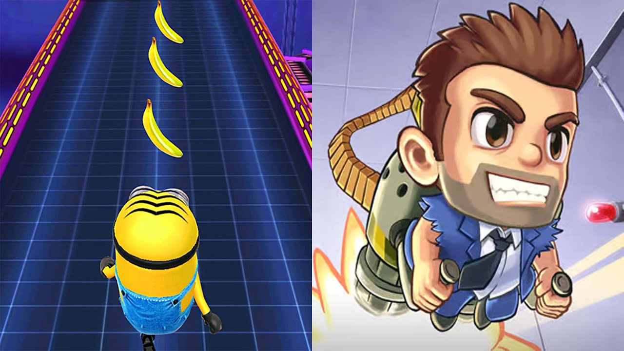 Minion rush and jetpack joyride (No commentary) - YouTube