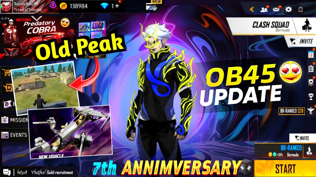 FREE FIRE OB45 UPDATE ll OB45 UPDATE FREE FIRE ll FREE FIRE NEW EVENT ...