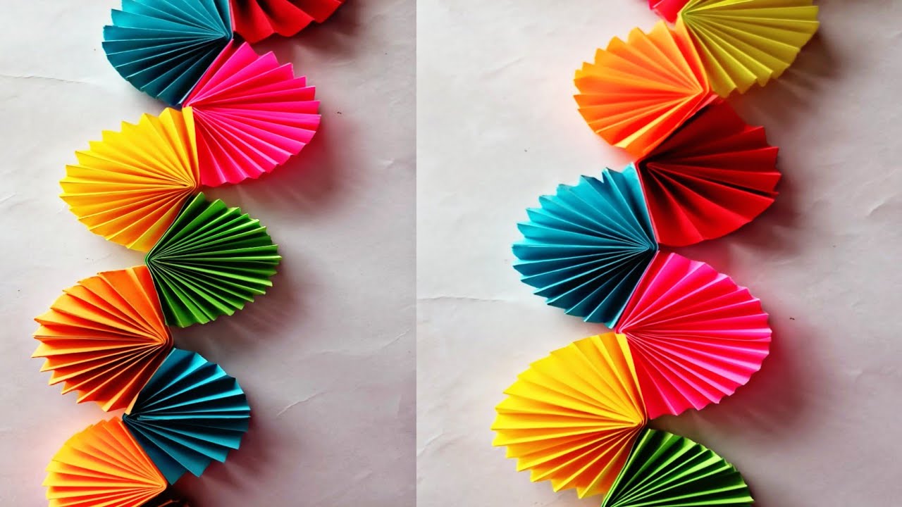 Beautiful Border Wall Decoration/Easy And Simple Craft Idea - YouTube