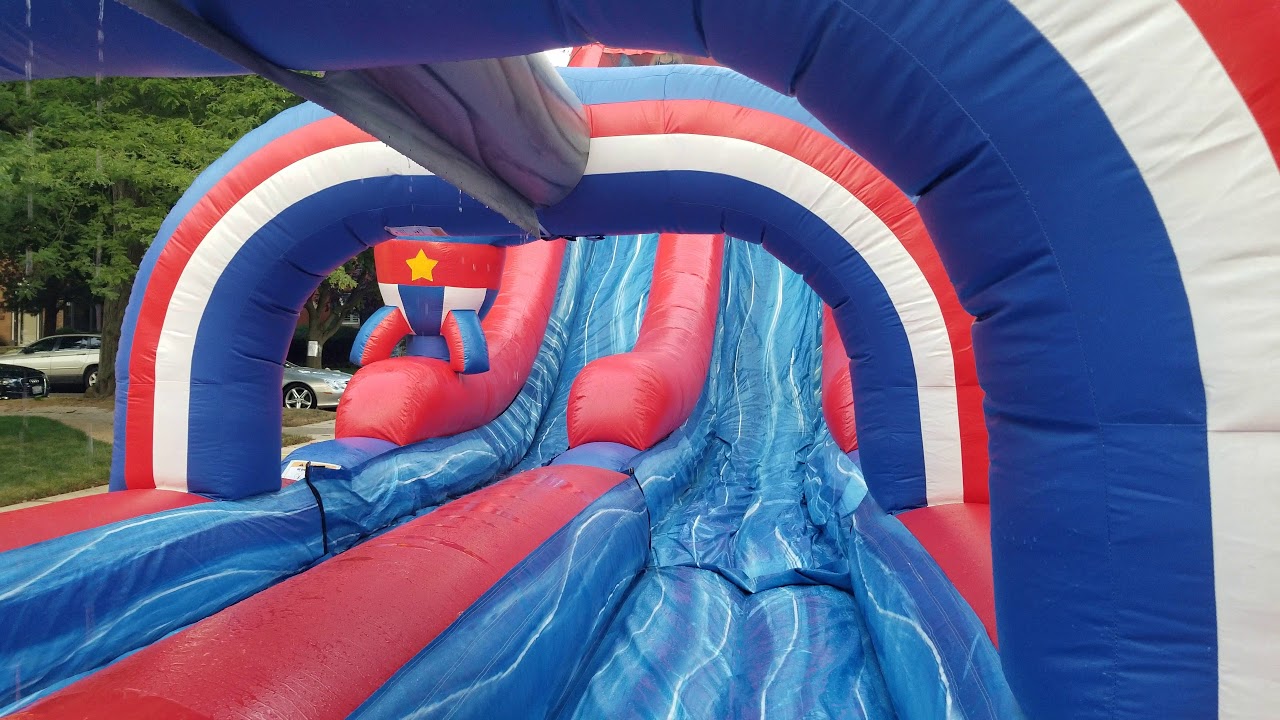 Waterslide Party JumpGuy Inflatables & Games - YouTube