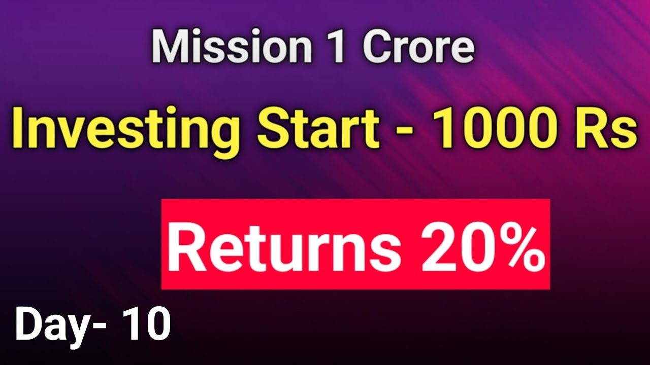 Day 10 Mission 1 Crore #live #stockmarket #crash - YouTube